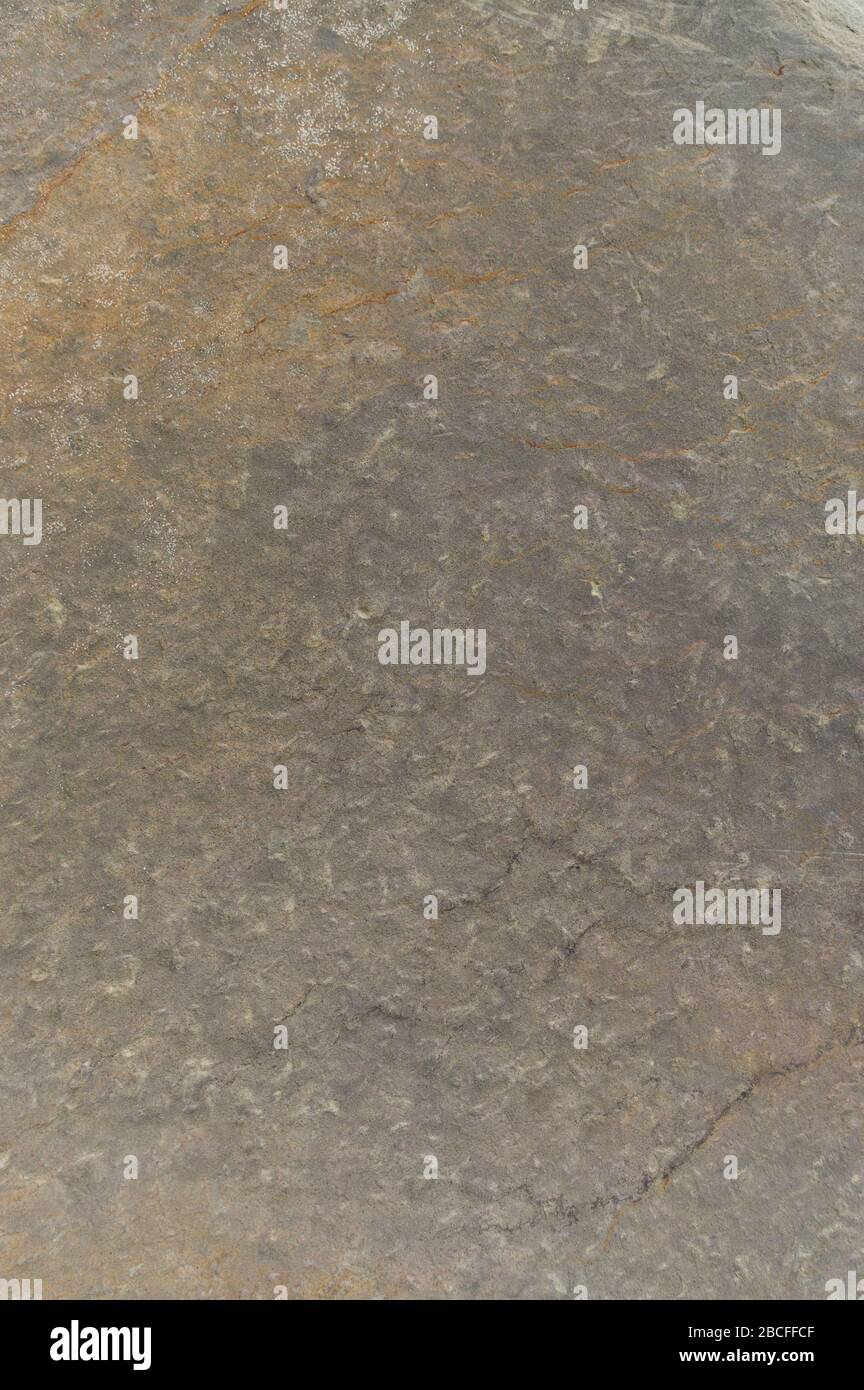 Sandstone boulder yellow with beautiful grain surface worked by ...