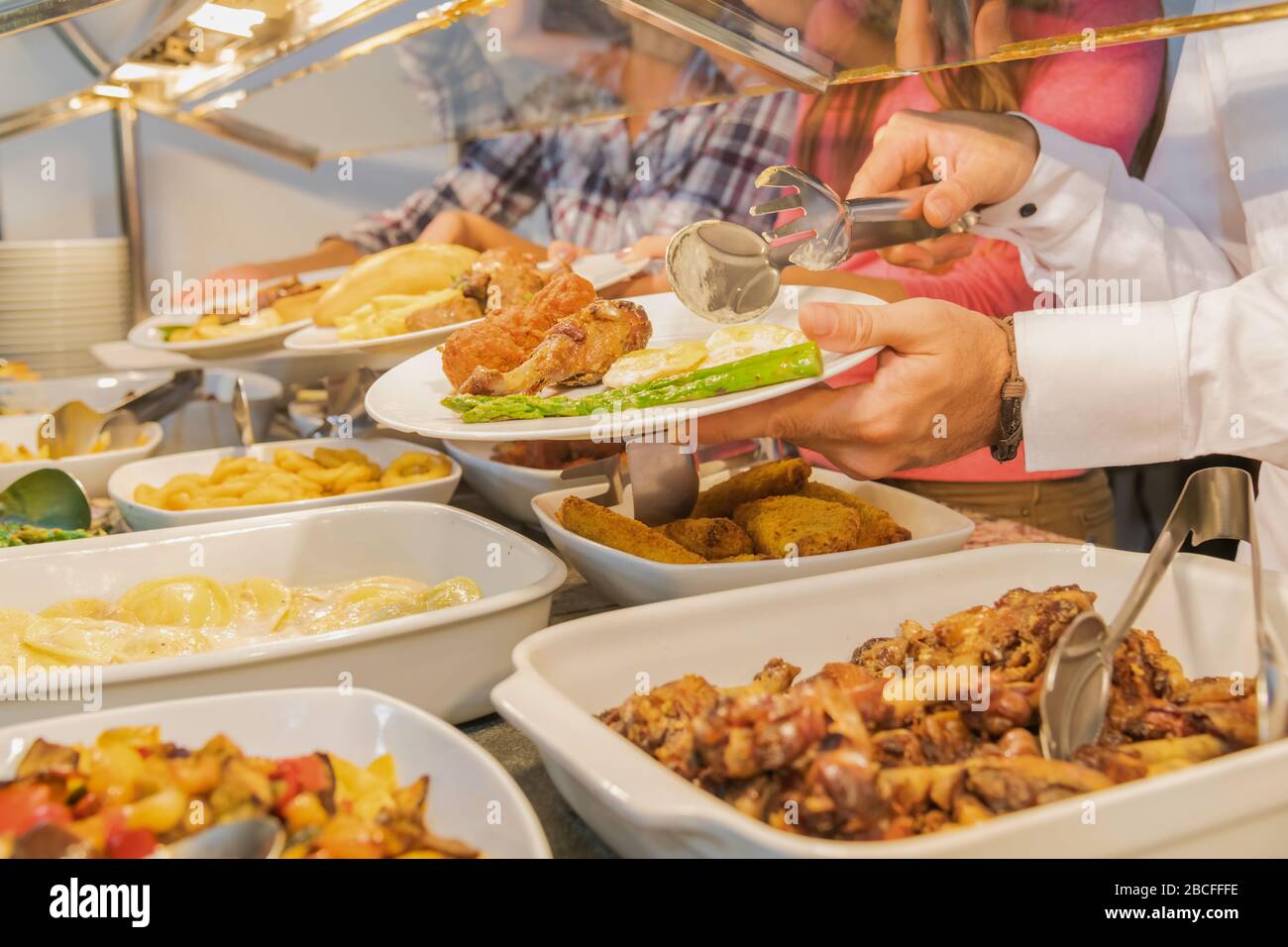 vacation people take buffet food .holiday and relax concept Stock Photo ...