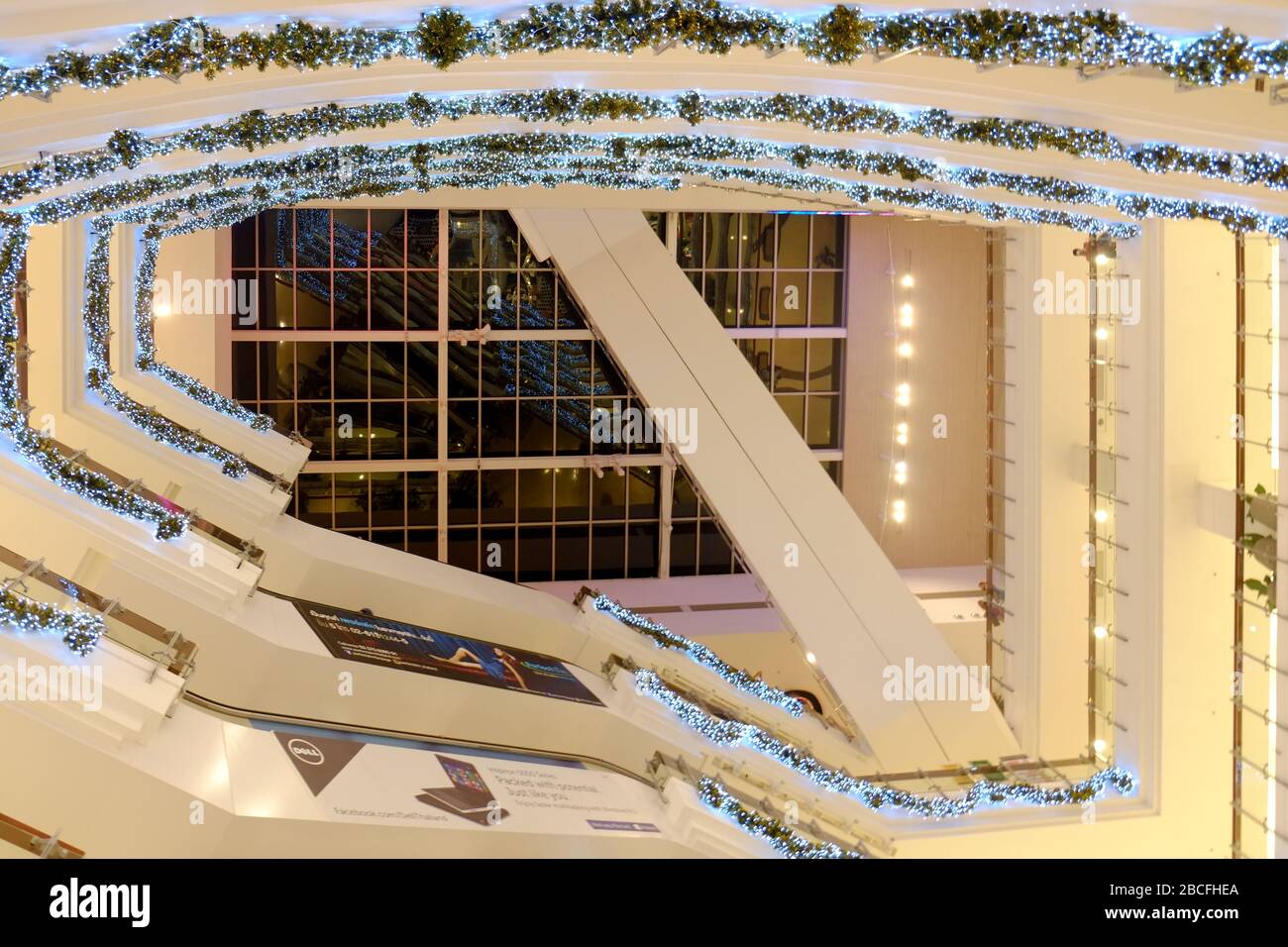 shopping center hall with corridor floor and ceiling Stock Photo - Alamy