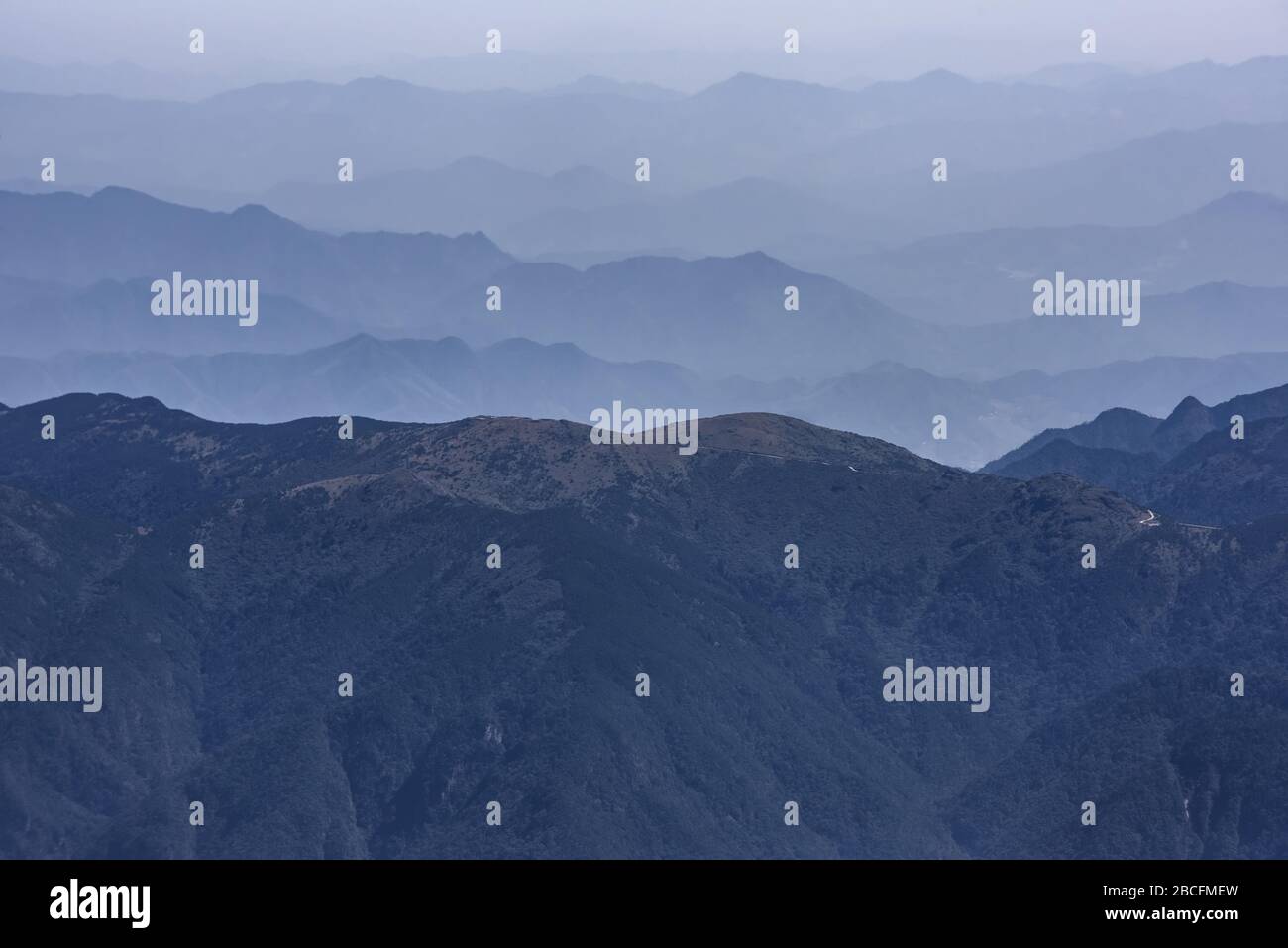 layers of mountain landscape Stock Photo - Alamy