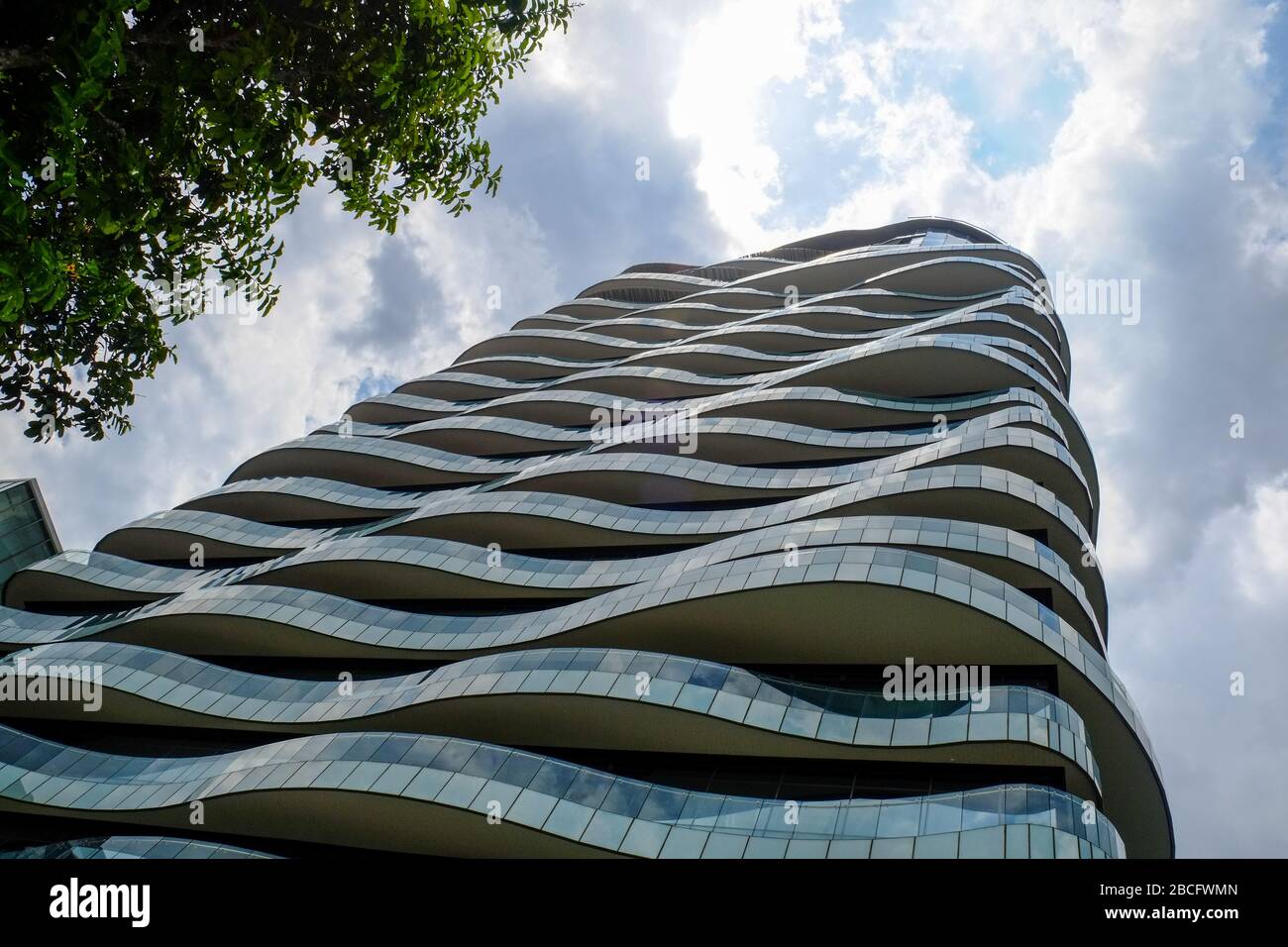 wave floor office building facade at bangkok thailand Stock Photo - Alamy