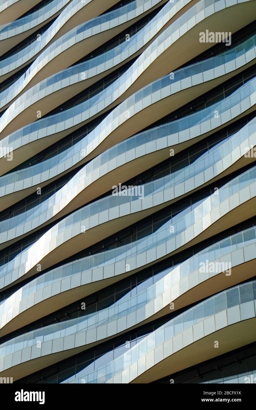 wave floor office building facade at bangkok thailand Stock Photo - Alamy