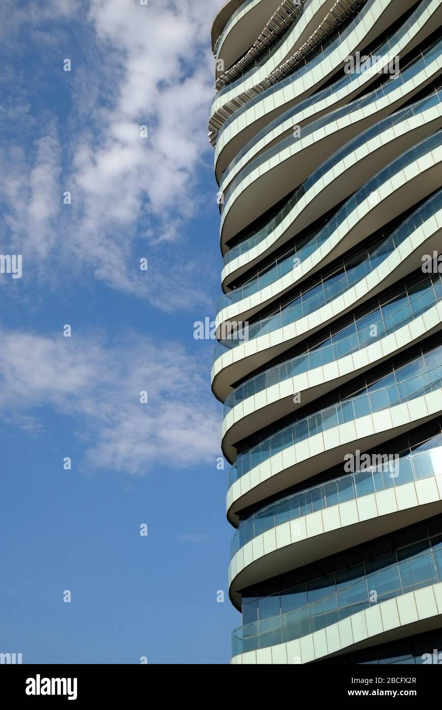 wave floor office building facade at bangkok thailand Stock Photo - Alamy