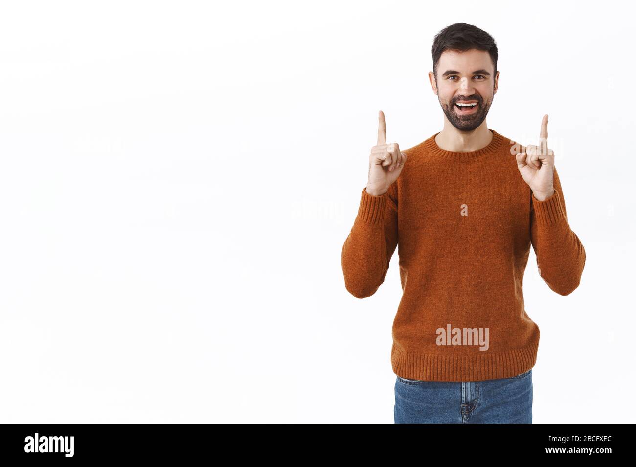 Father pointing up hi-res stock photography and images - Alamy