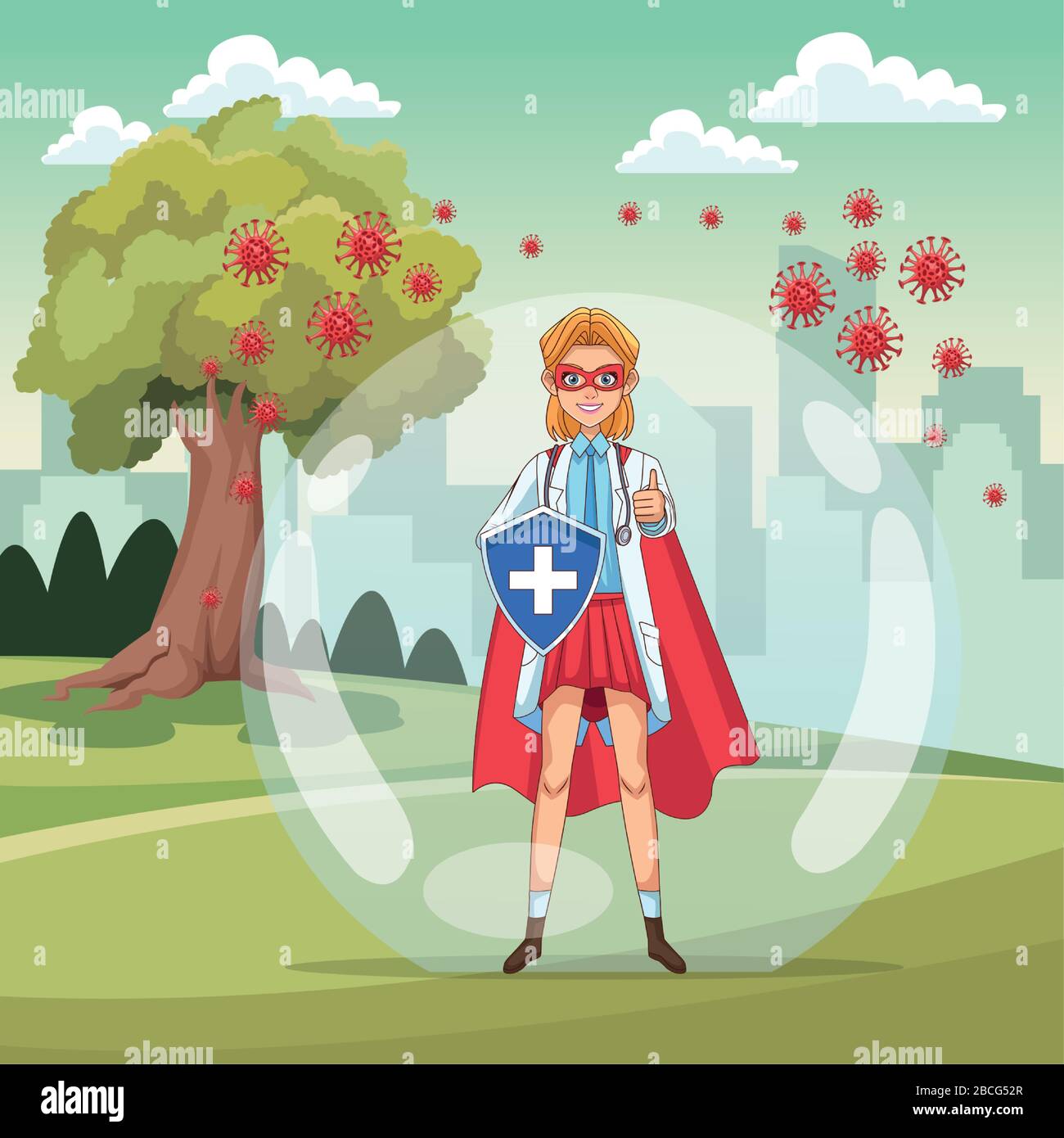 Professional doctor hero cape shield hi-res stock photography and ...