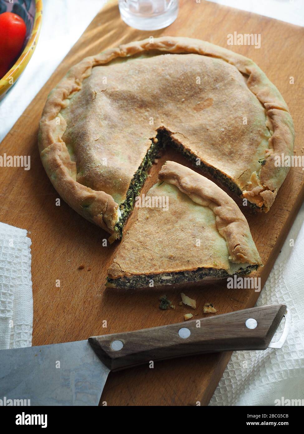 Panata Siciliana, traditional sicilian savoury cake stuffed with herbs ...