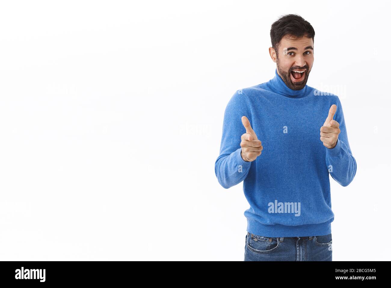 Smiling bearded man shopping Cut Out Stock Images & Pictures - Alamy