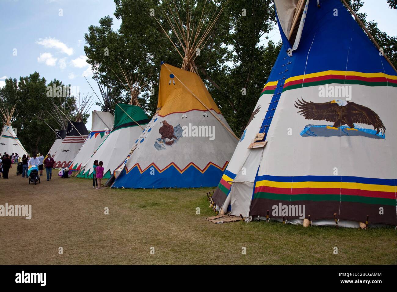 Traditional Tipis at North American Plaims Native Indian in traditional ...