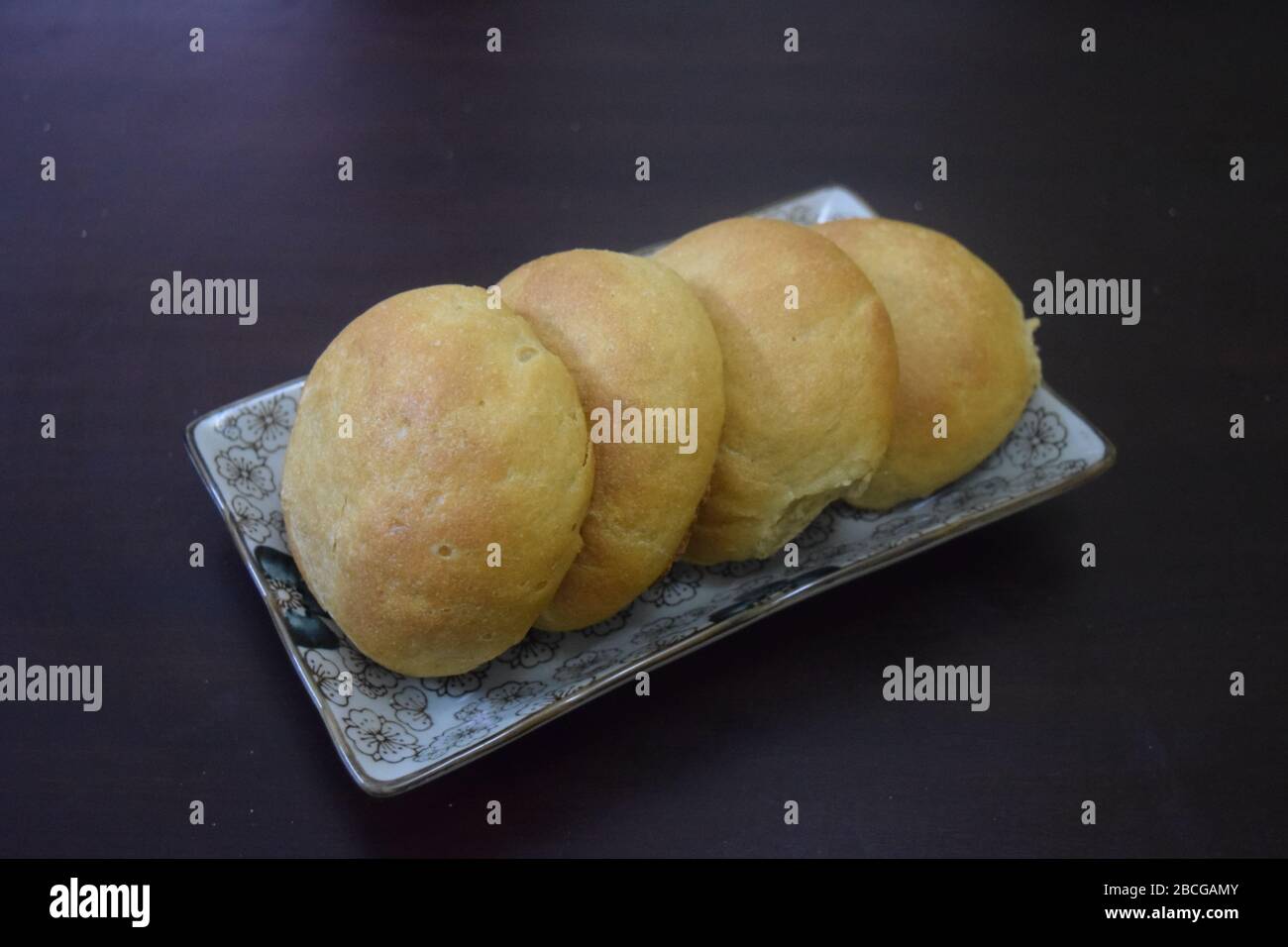 Homemade whole wheat Buns with space to add text Stock Photo - Alamy