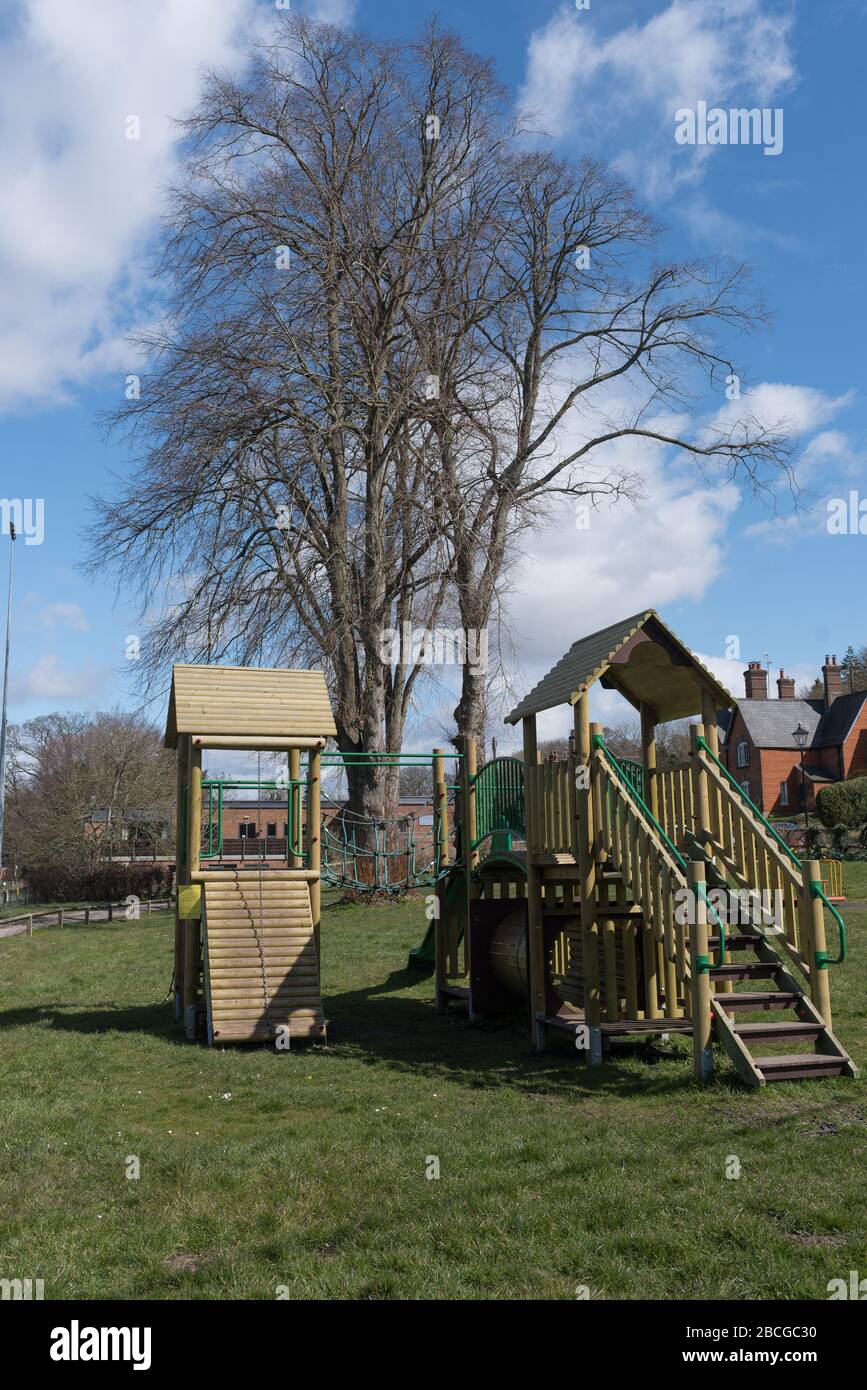 play ground on lockdown forbidden to play on while virus alert Stock ...