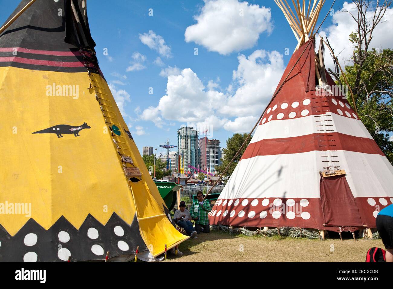 Traditional Tipis at North American Plaims Native Indian in traditional ...