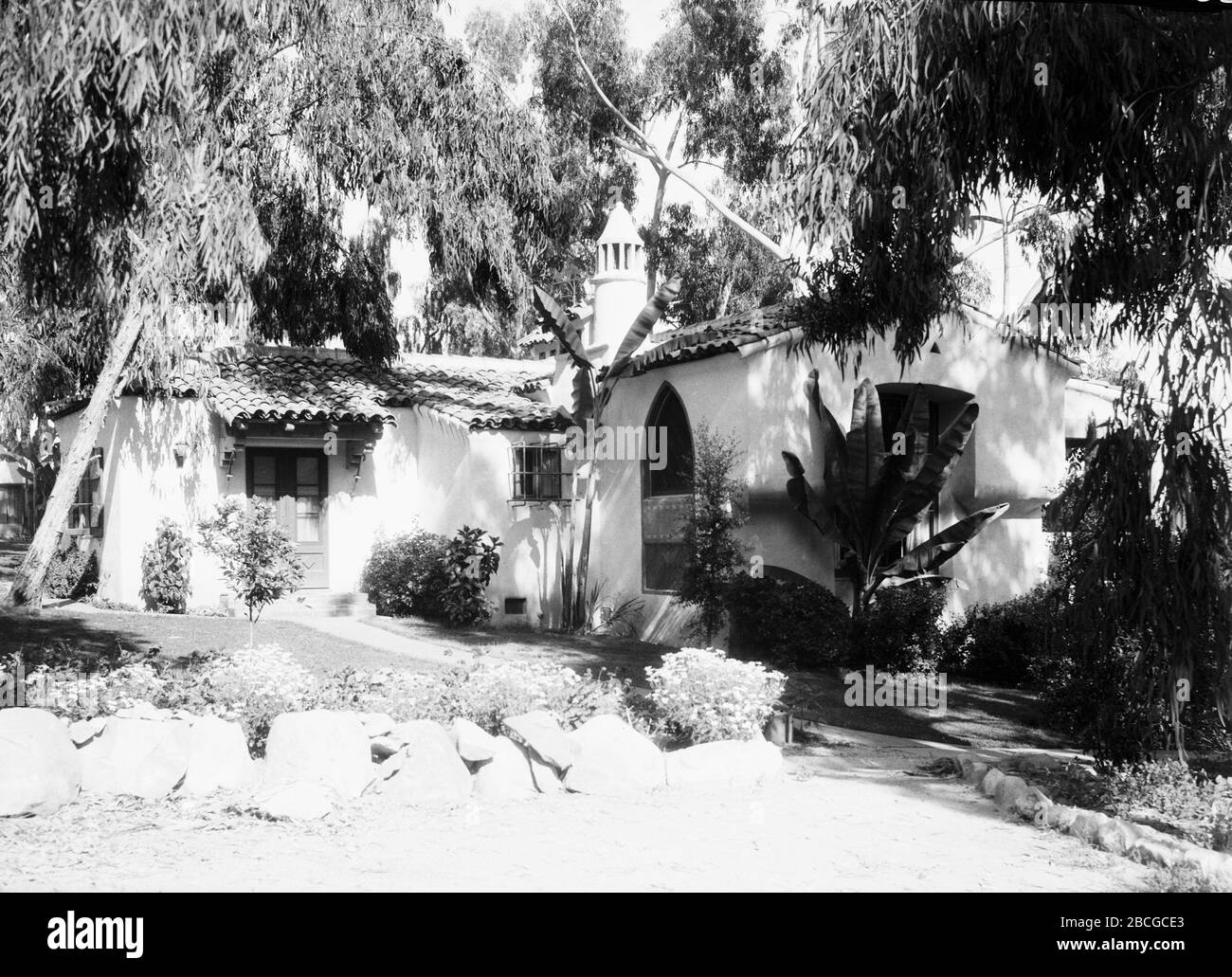 Exterior view of the El Encanto Hotel, Santa Barbara, California, 1931 ...