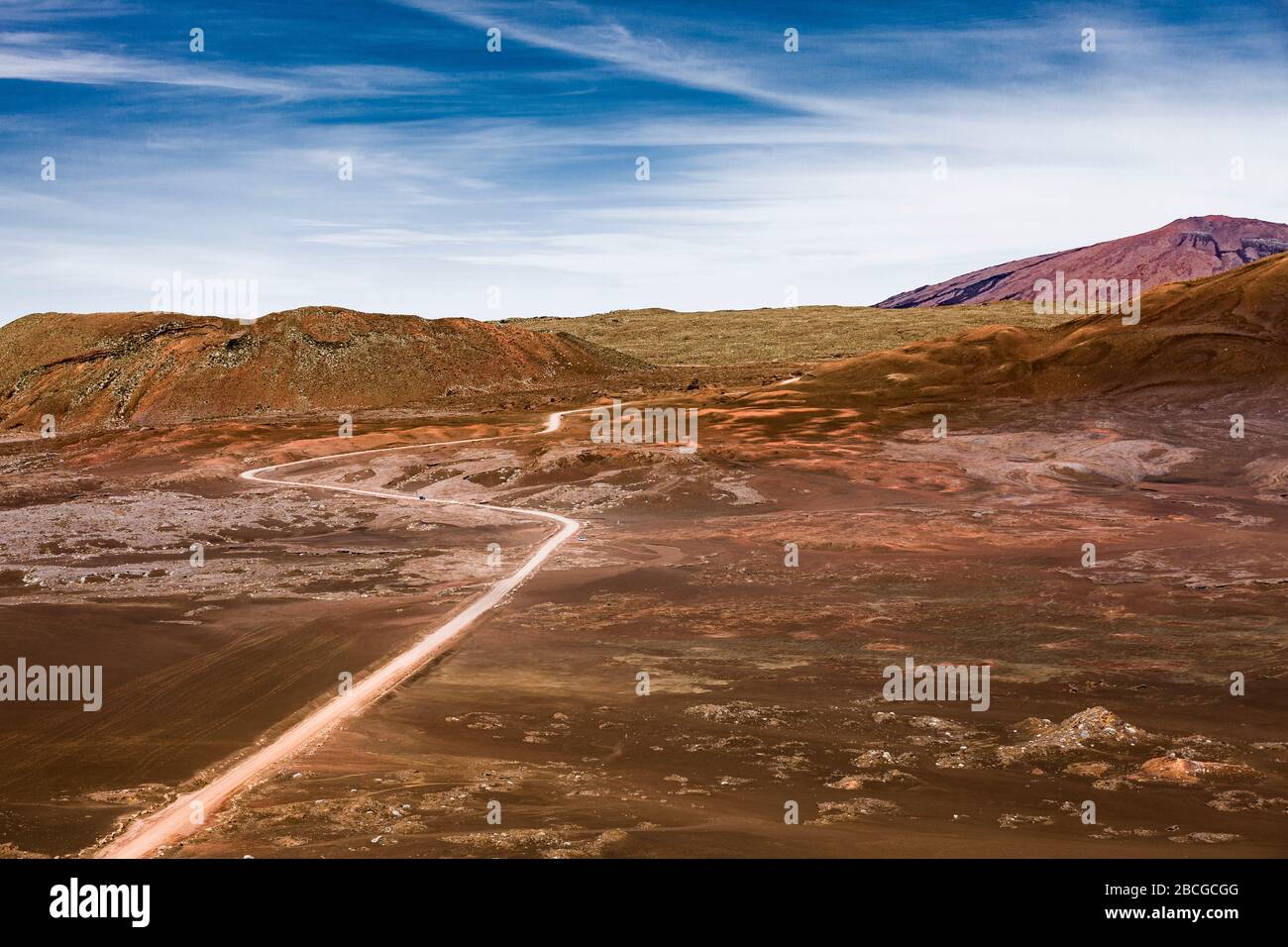 Piton de la Fournaise, very active volcano on the French Island La ...