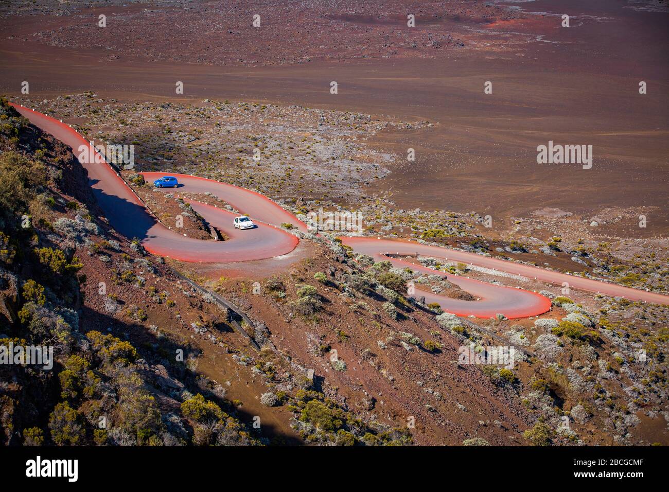Piton de la Fournaise, very active volcano on the French Island La ...