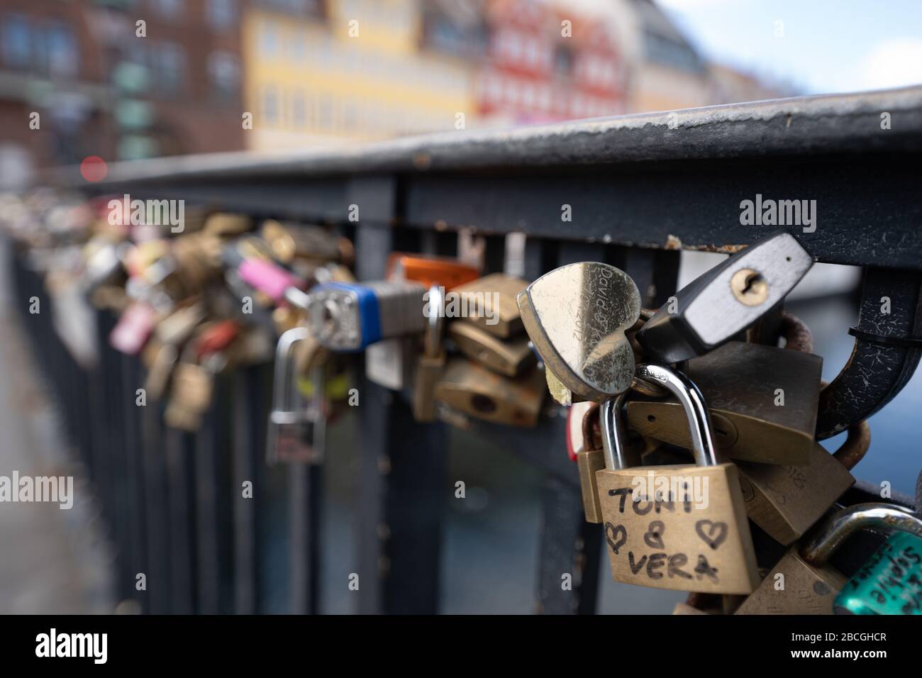 Denmark love locks hi-res stock photography and images - Alamy