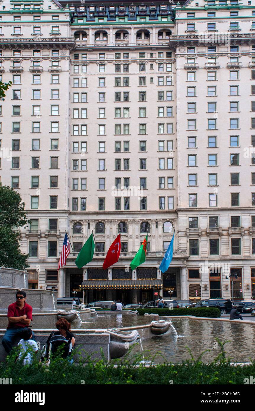 The Hotel Plaza hotel New York USA. The Plaza Hotel, landmark 20-story ...