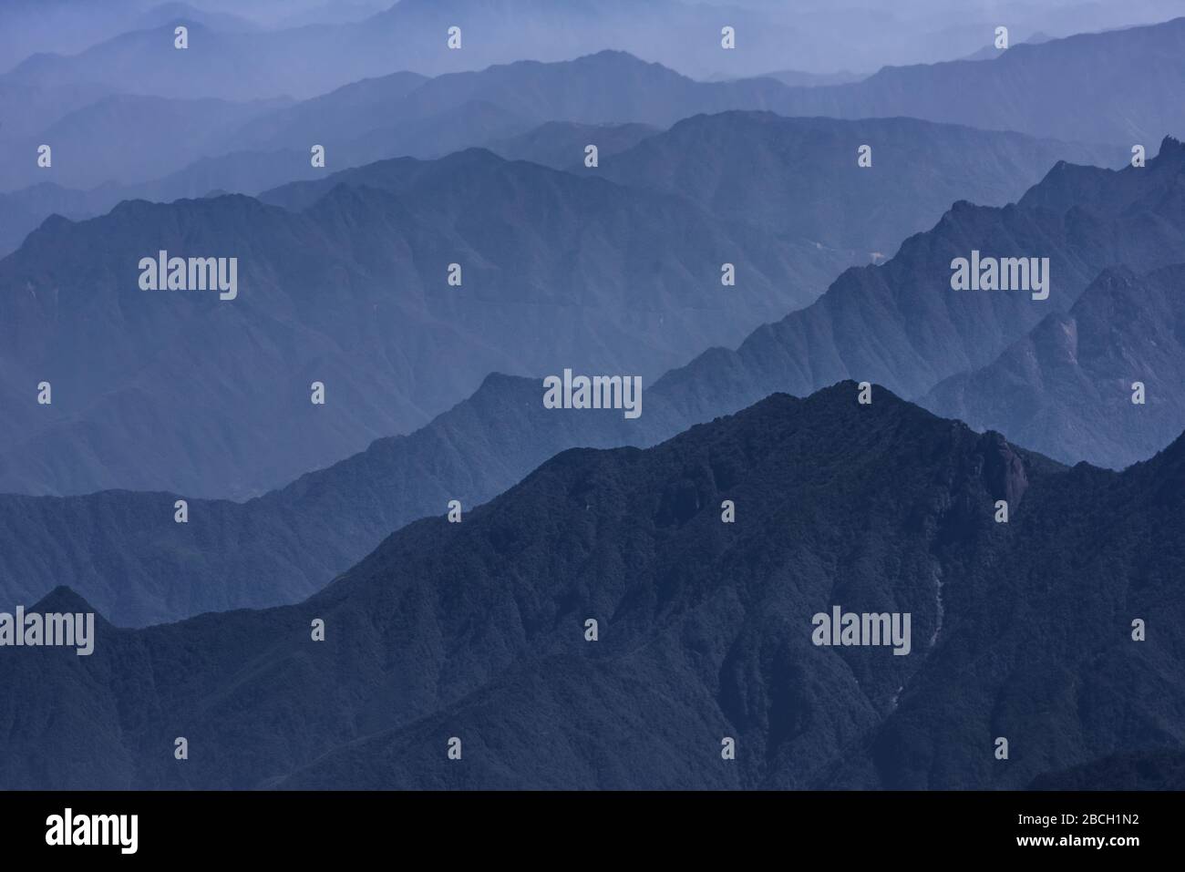 layers of mountain landscape Stock Photo - Alamy