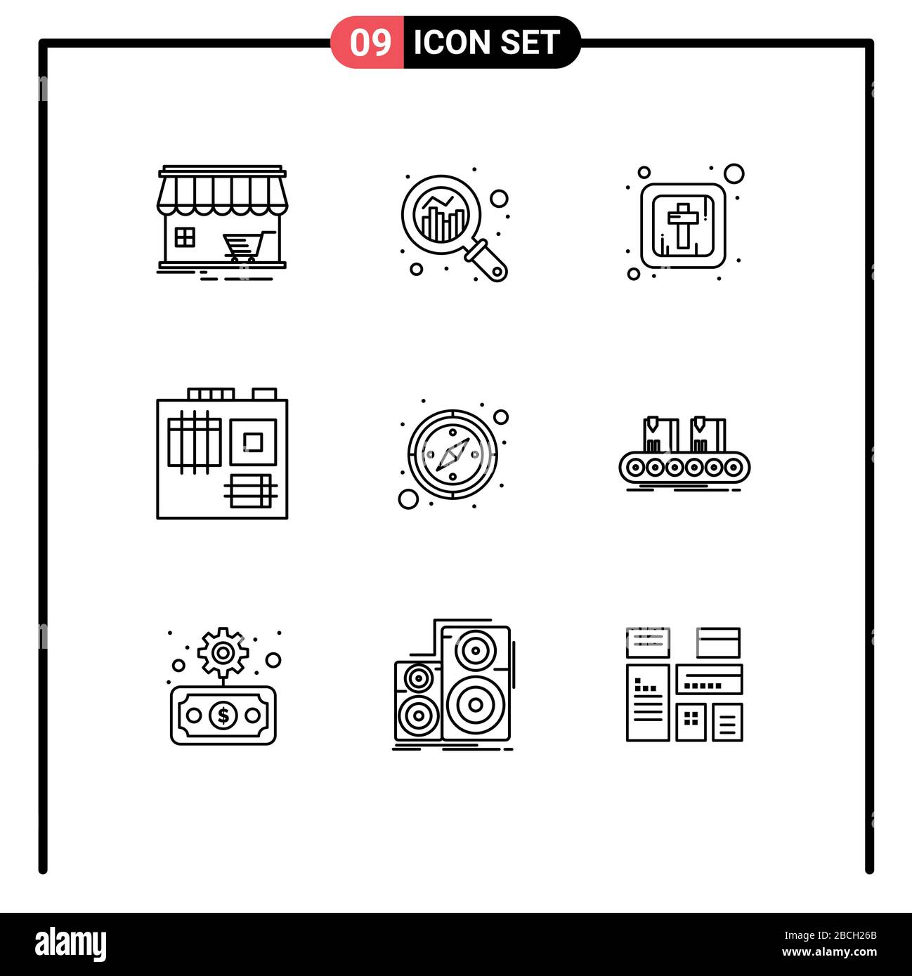 Grid compass computer hi-res stock photography and images - Alamy