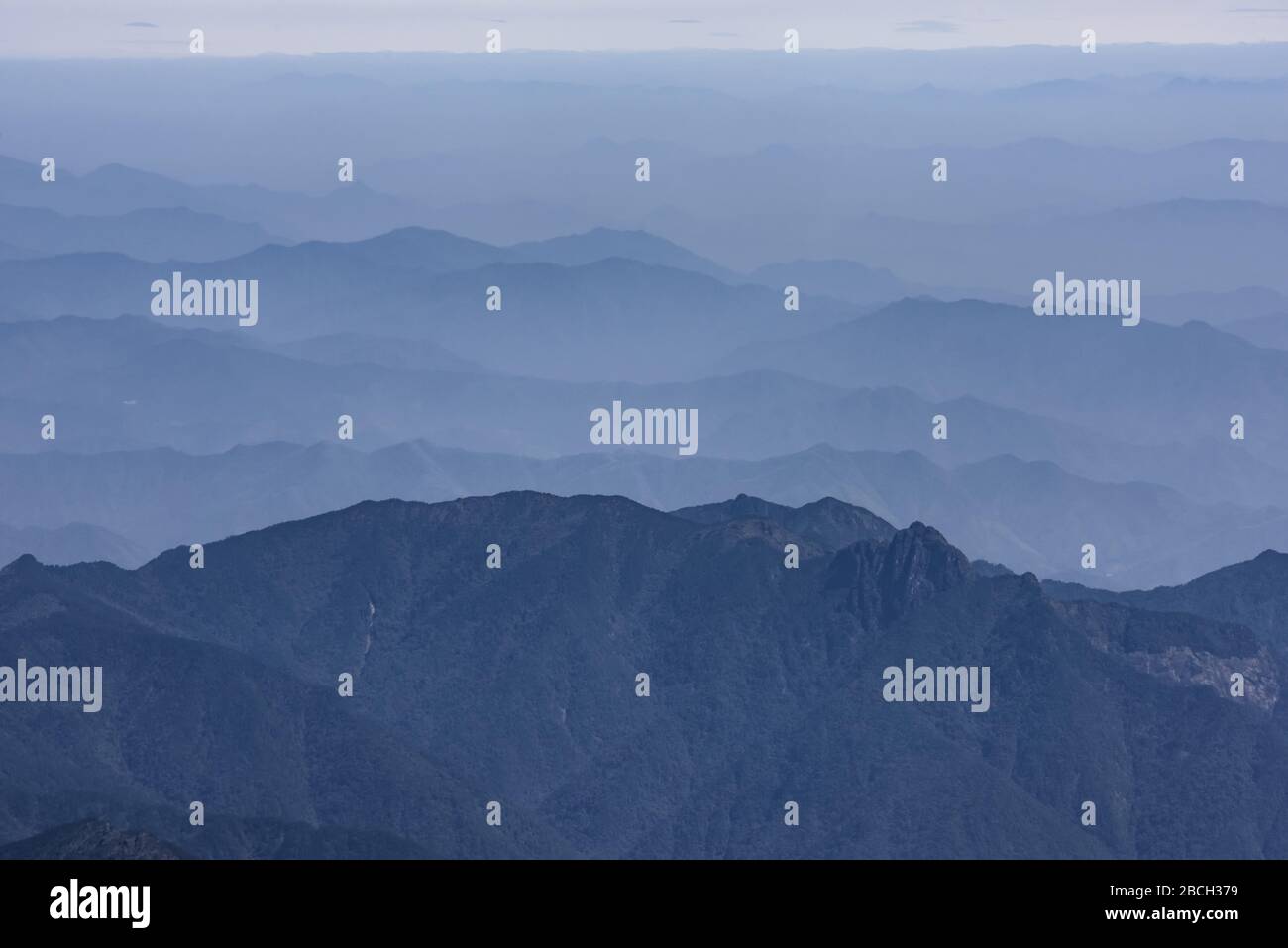 layers of mountain landscape Stock Photo - Alamy