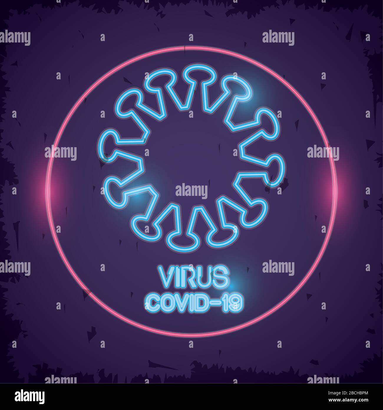 Virus neon Stock Vector Images - Alamy