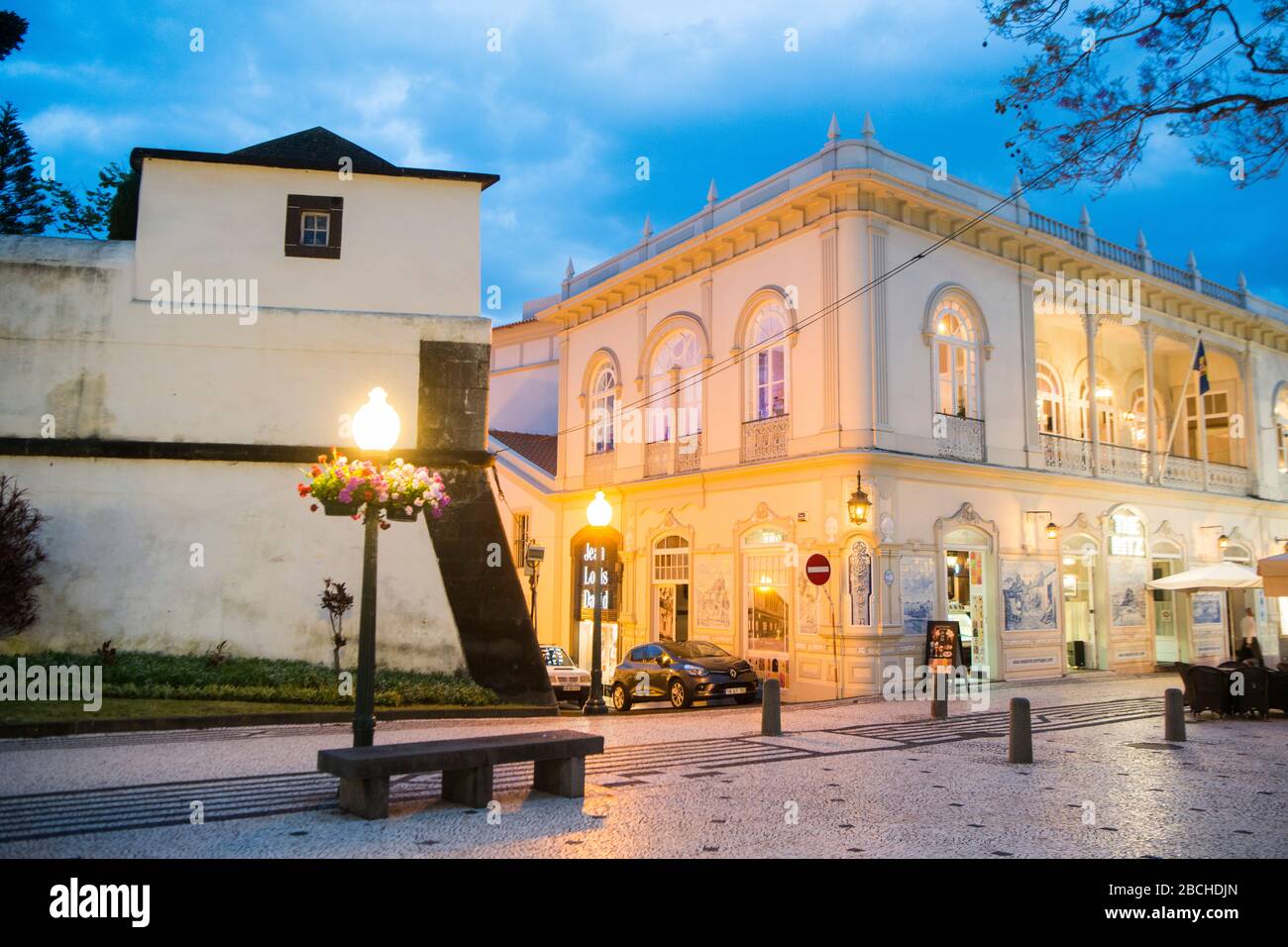 the cafe ritz and the Fortaleza sao Lourenco in the city centre of ...