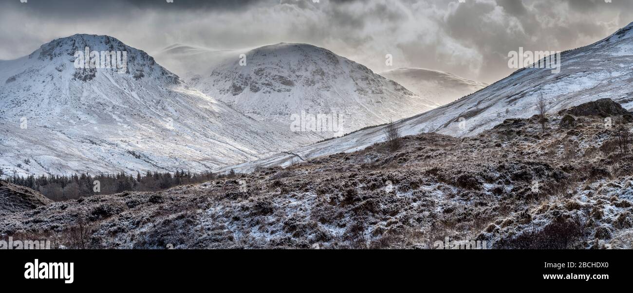 Typical Scottish panorama view, mountains, Highlands, Scotland Stock ...