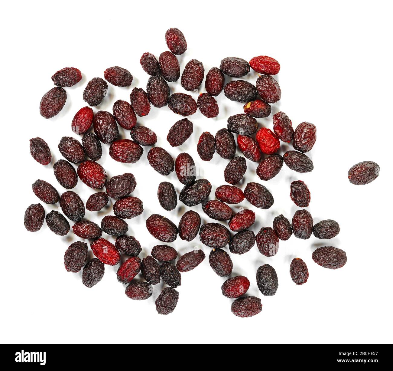 Dried Cornel isolated on white Stock Photo - Alamy