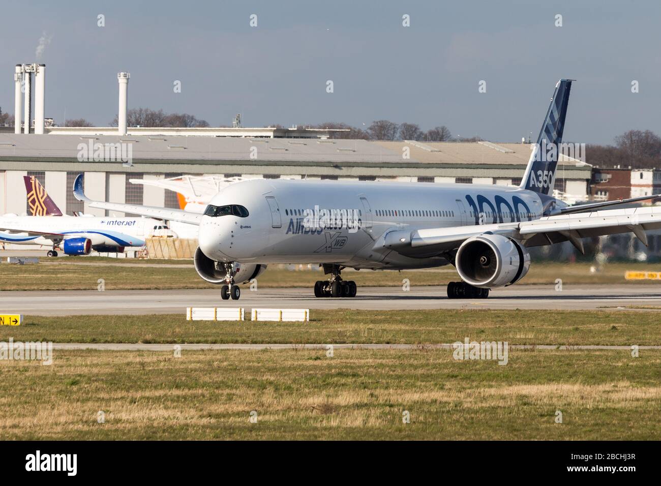Hamburg, Germany, 4th April, 2020. Aircraft manufacturer Airbus flew 4 ...