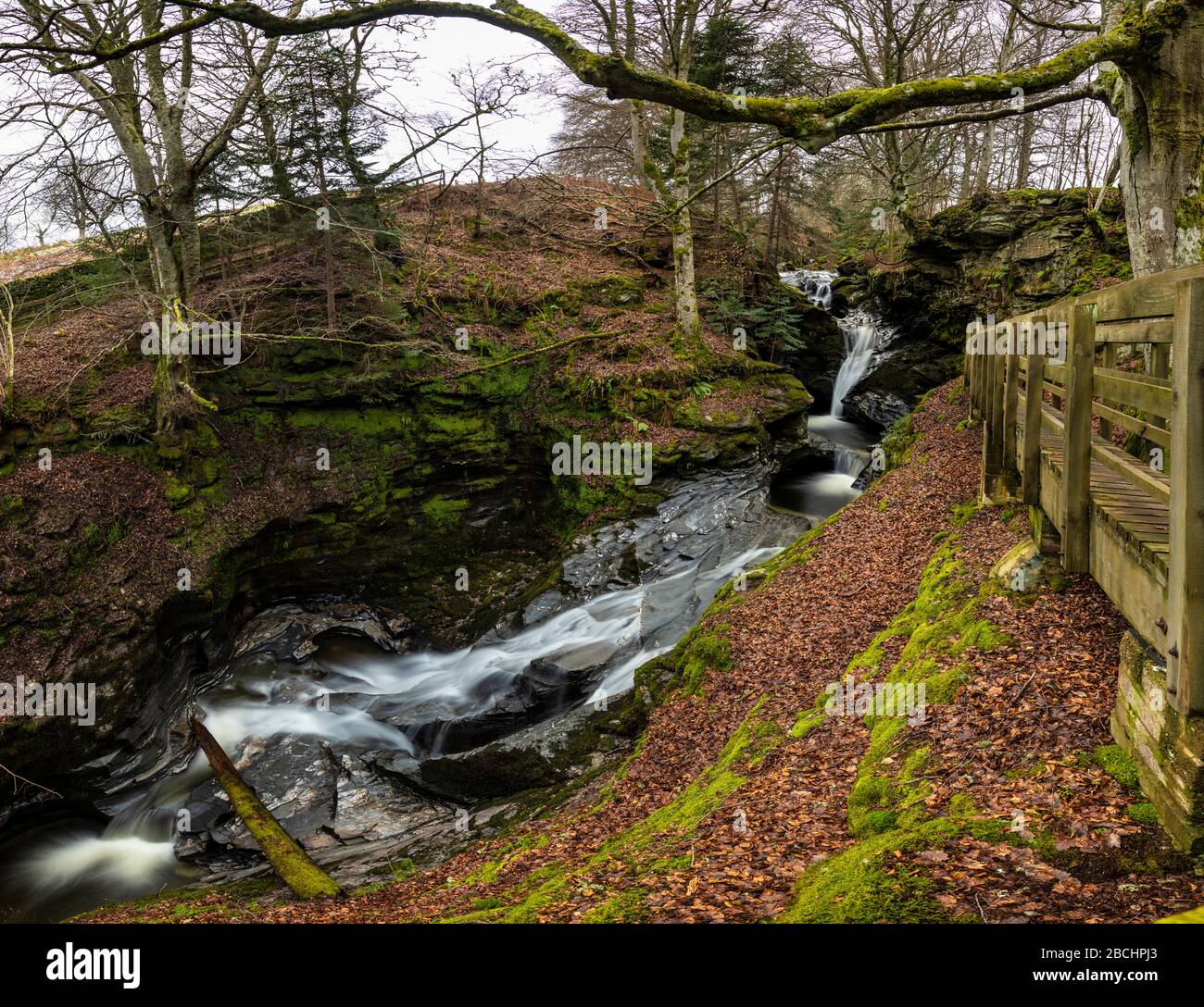 Stunning natural waterfall, Highlands, Scotland Stock Photo - Alamy