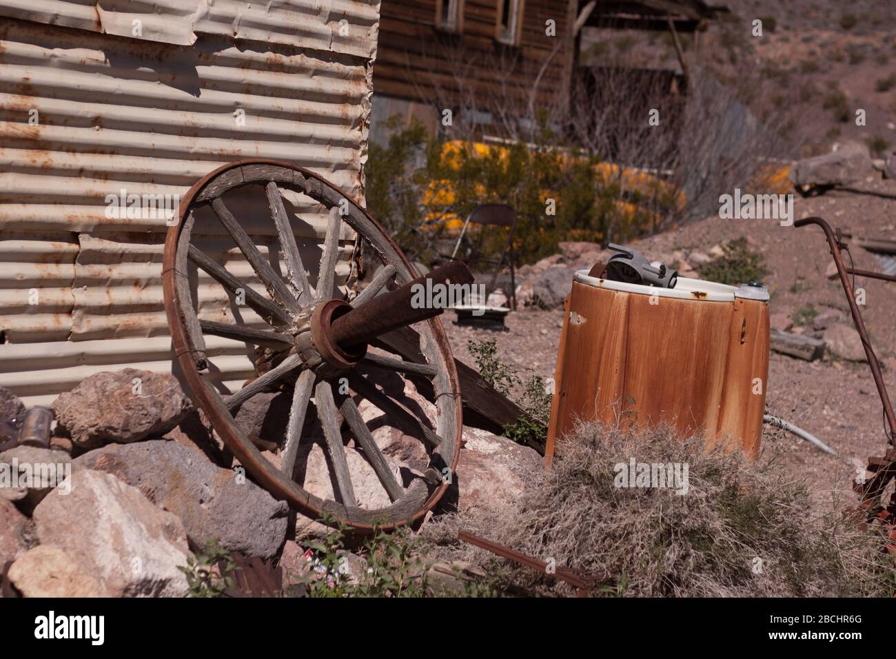 wagon wheel, Nelson, Nevada, United States Stock Photo - Alamy