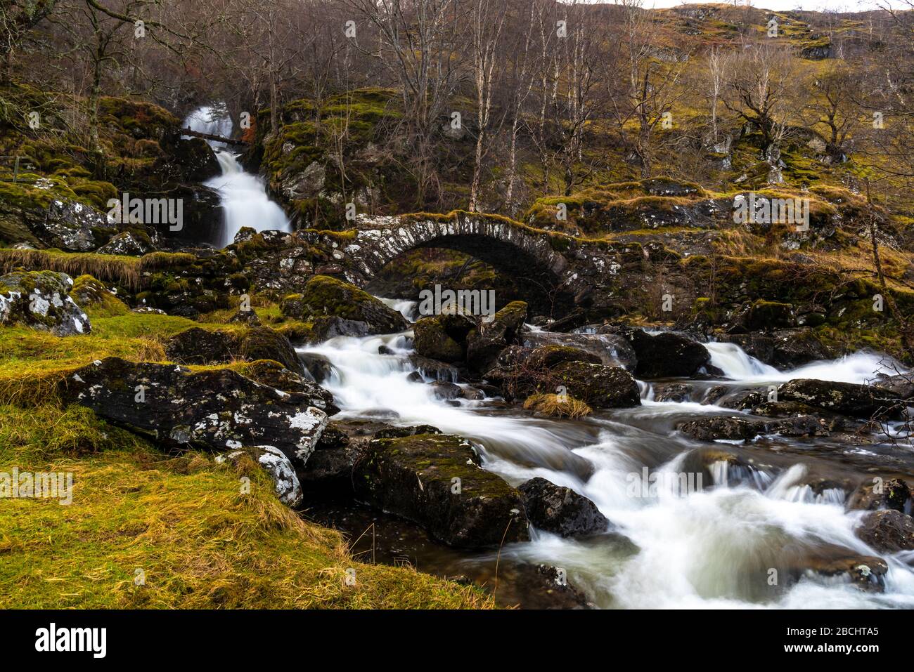 Stunning natural waterfall, Highlands, Scotland Stock Photo - Alamy