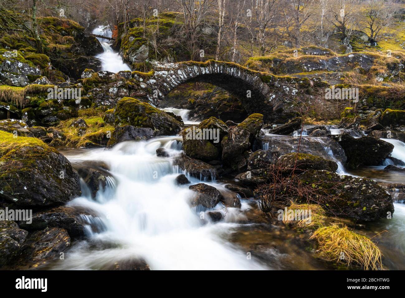 Stunning natural waterfall, Highlands, Scotland Stock Photo - Alamy