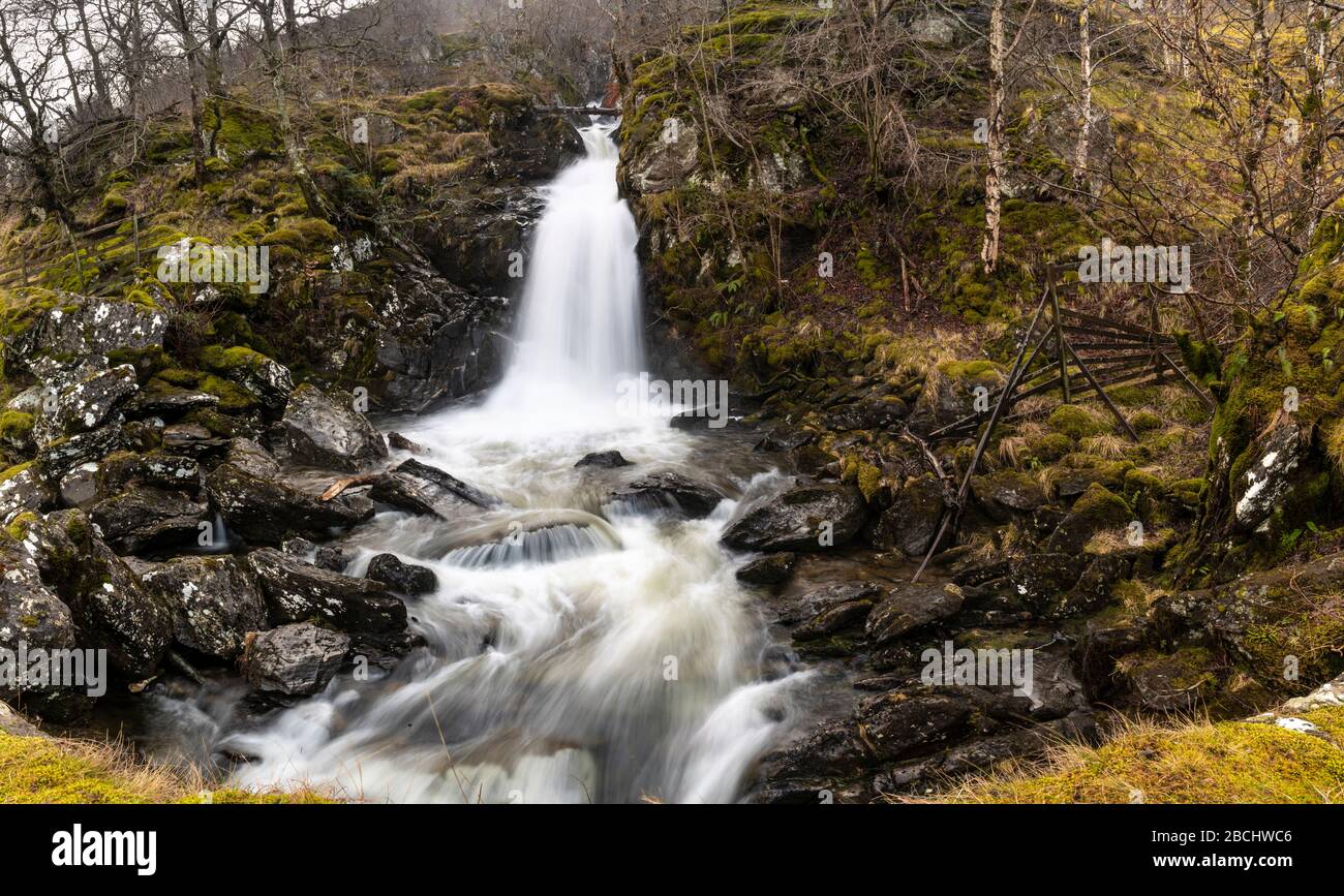 Stunning natural waterfall, Highlands, Scotland Stock Photo - Alamy