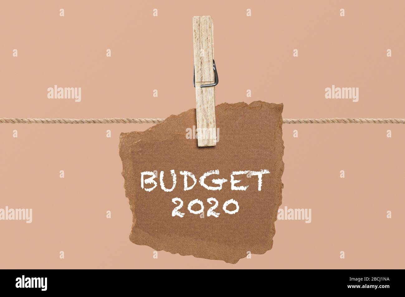 budget 2020 single word on cardboard latched. in coronavirus Stock ...