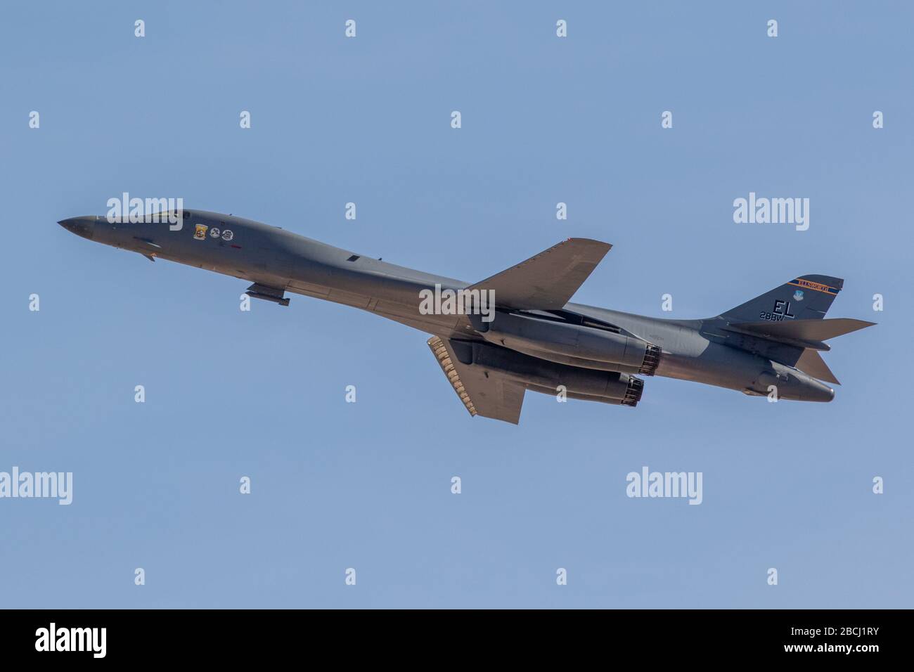 Rockwell B1B (B-1B) heavy swing wing supersonic bomber capable of ...