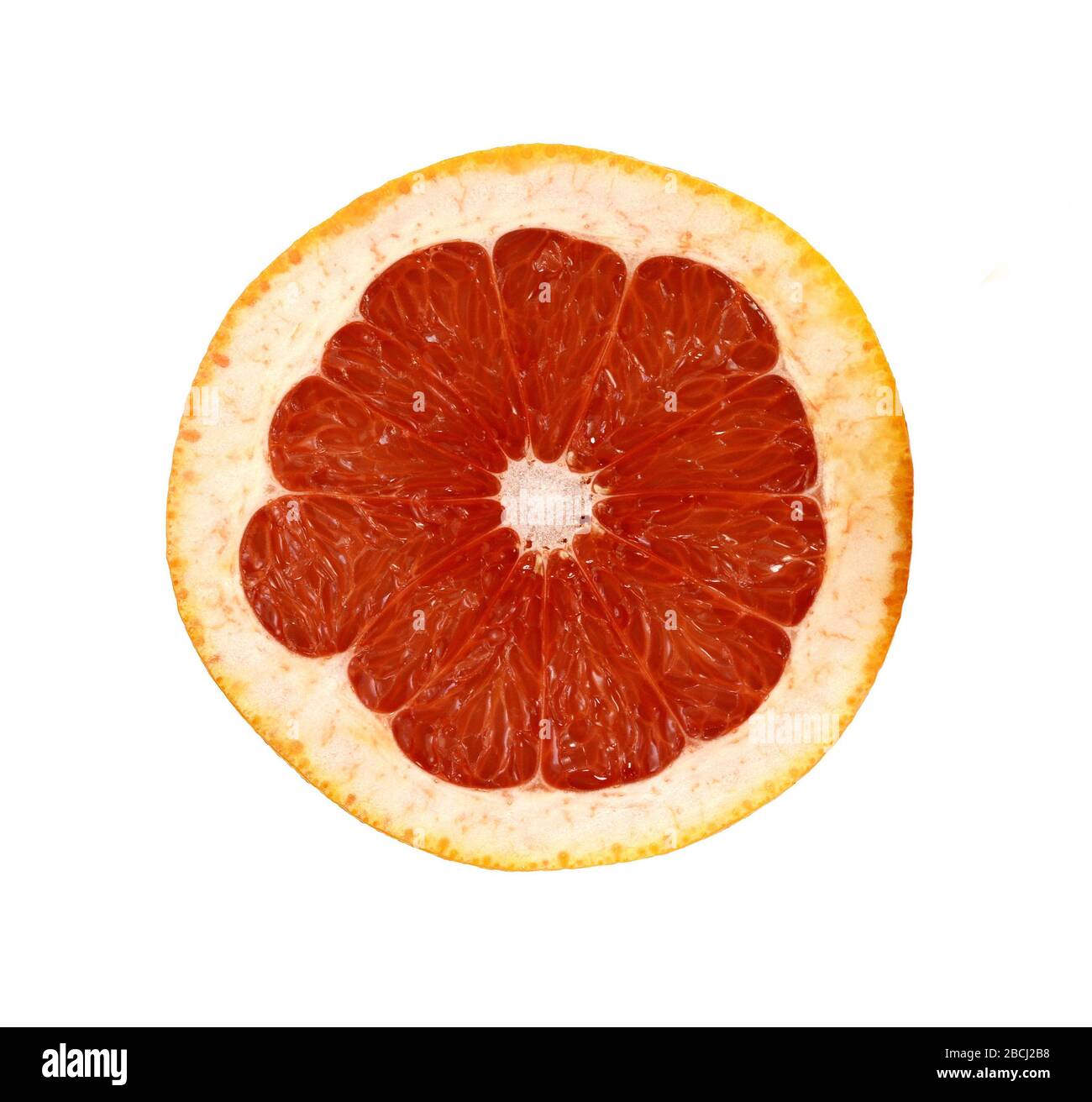 Grapefruit and section isolated on white background Stock Photo - Alamy
