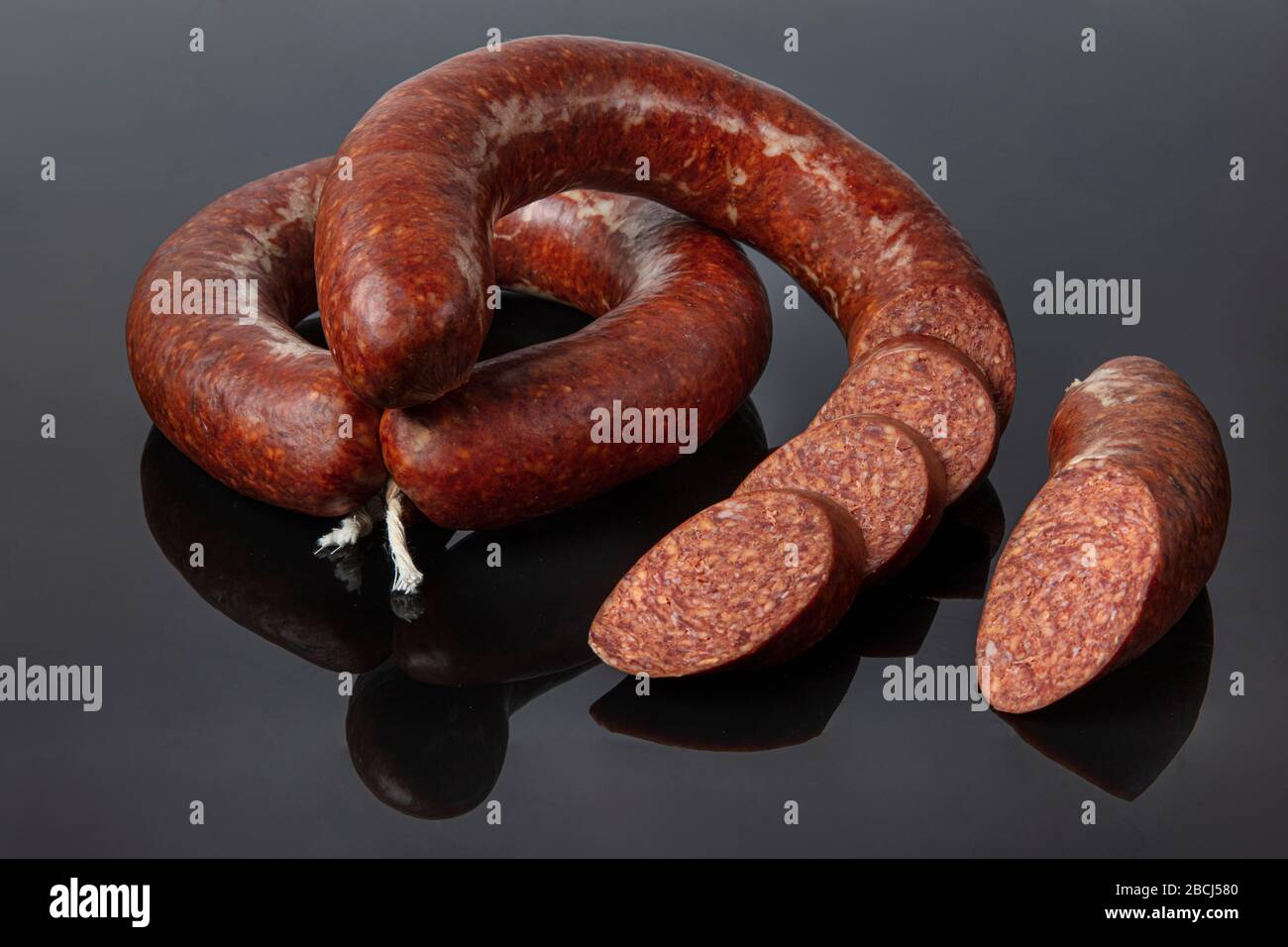 Turkish sausage kangal sucuk. Sujuk (sucuk), a dry spicy sausage ...