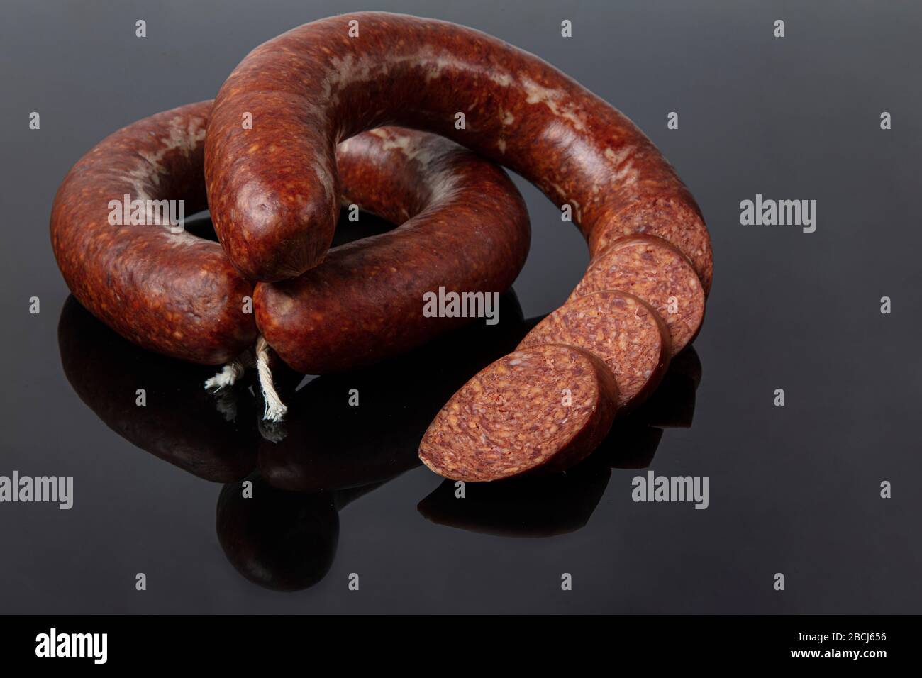 Turkish sausage kangal sucuk. Sujuk (sucuk), a dry spicy sausage ...