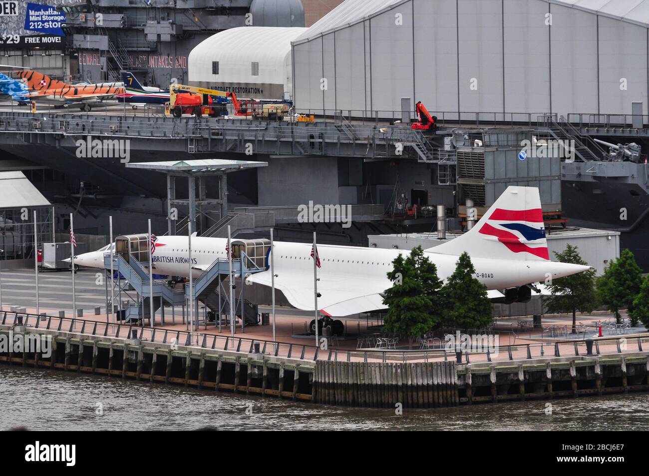 Concorde on display at The Intrepid Sea, Air & Space Museum Stock Photo ...