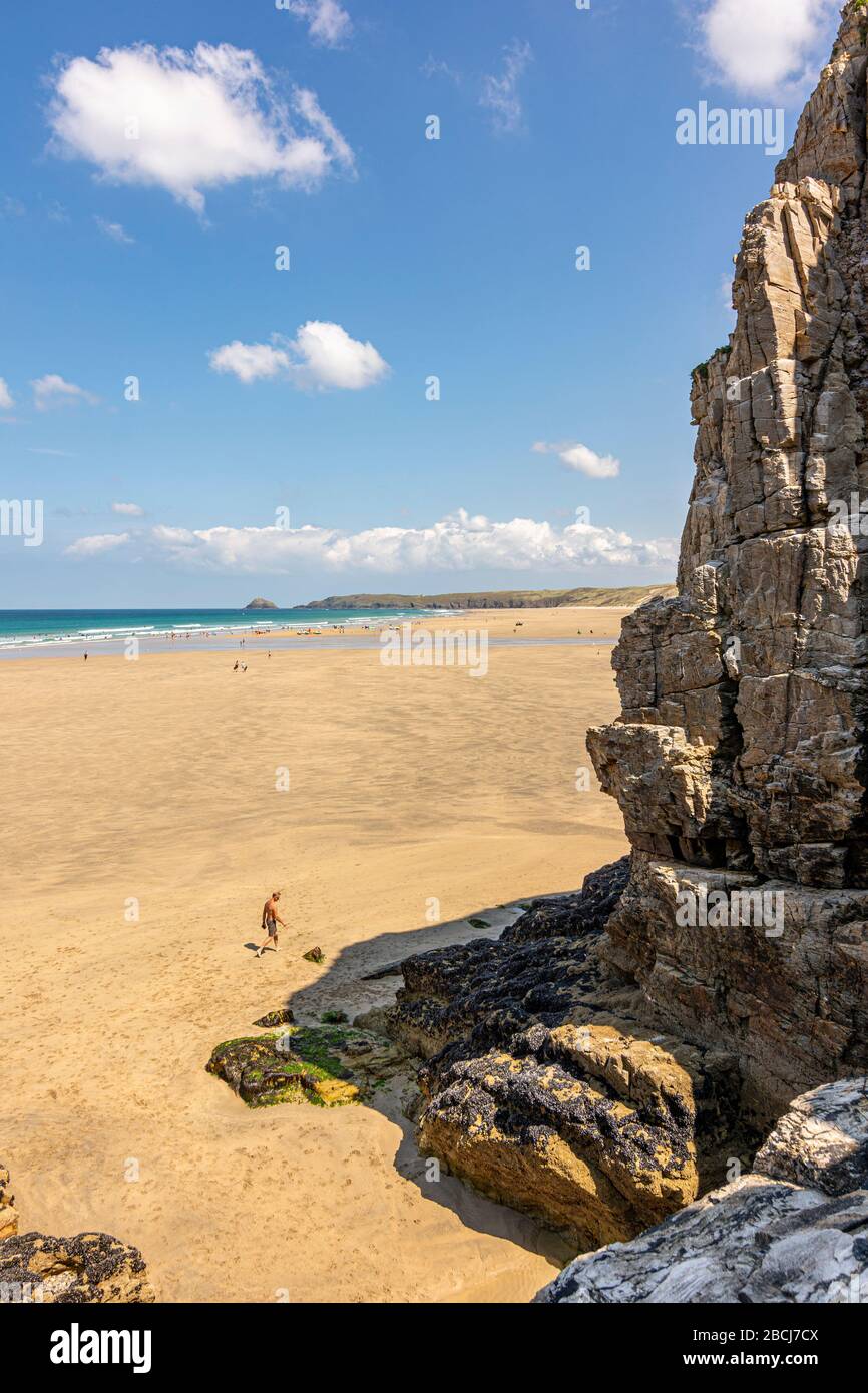 Perran Beach, Perranporth, north Cornwall, UK Stock Photo - Alamy