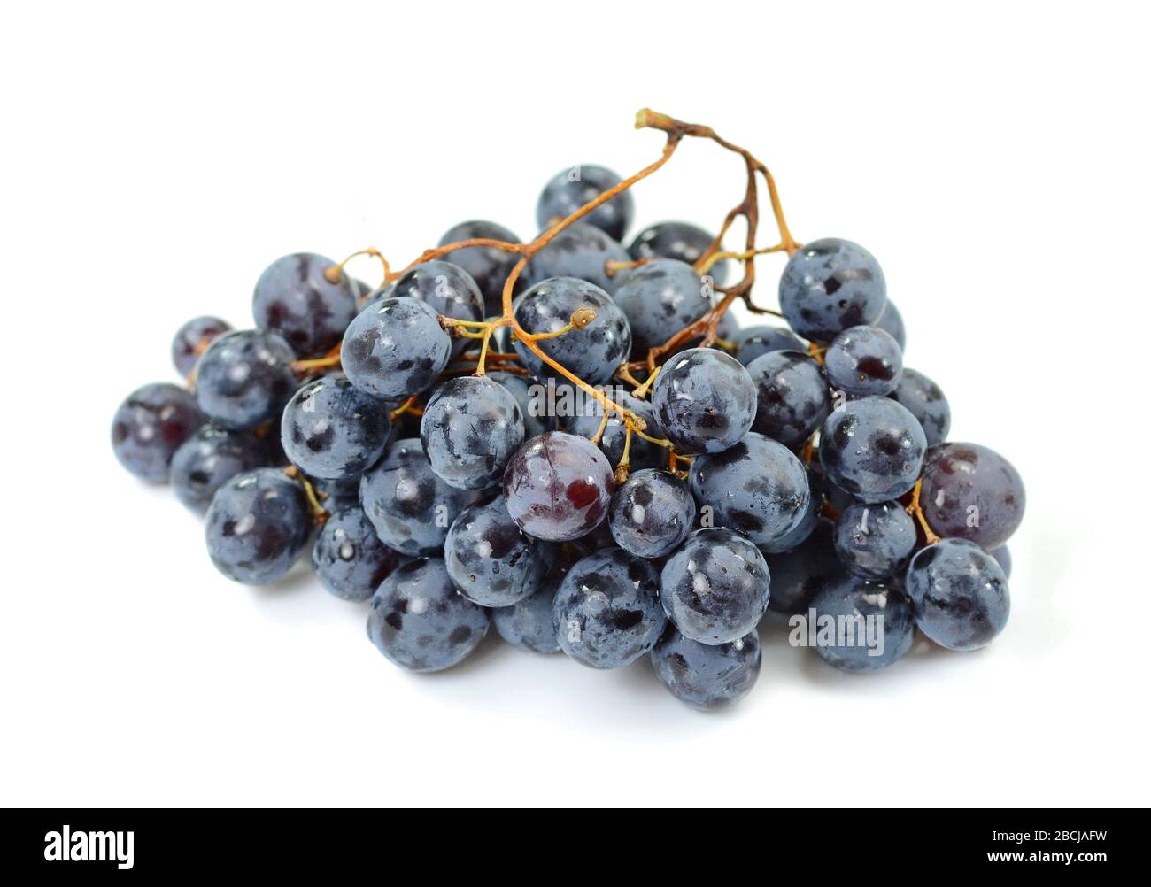 A bunch of overripe grapes isolated on white background Stock Photo - Alamy