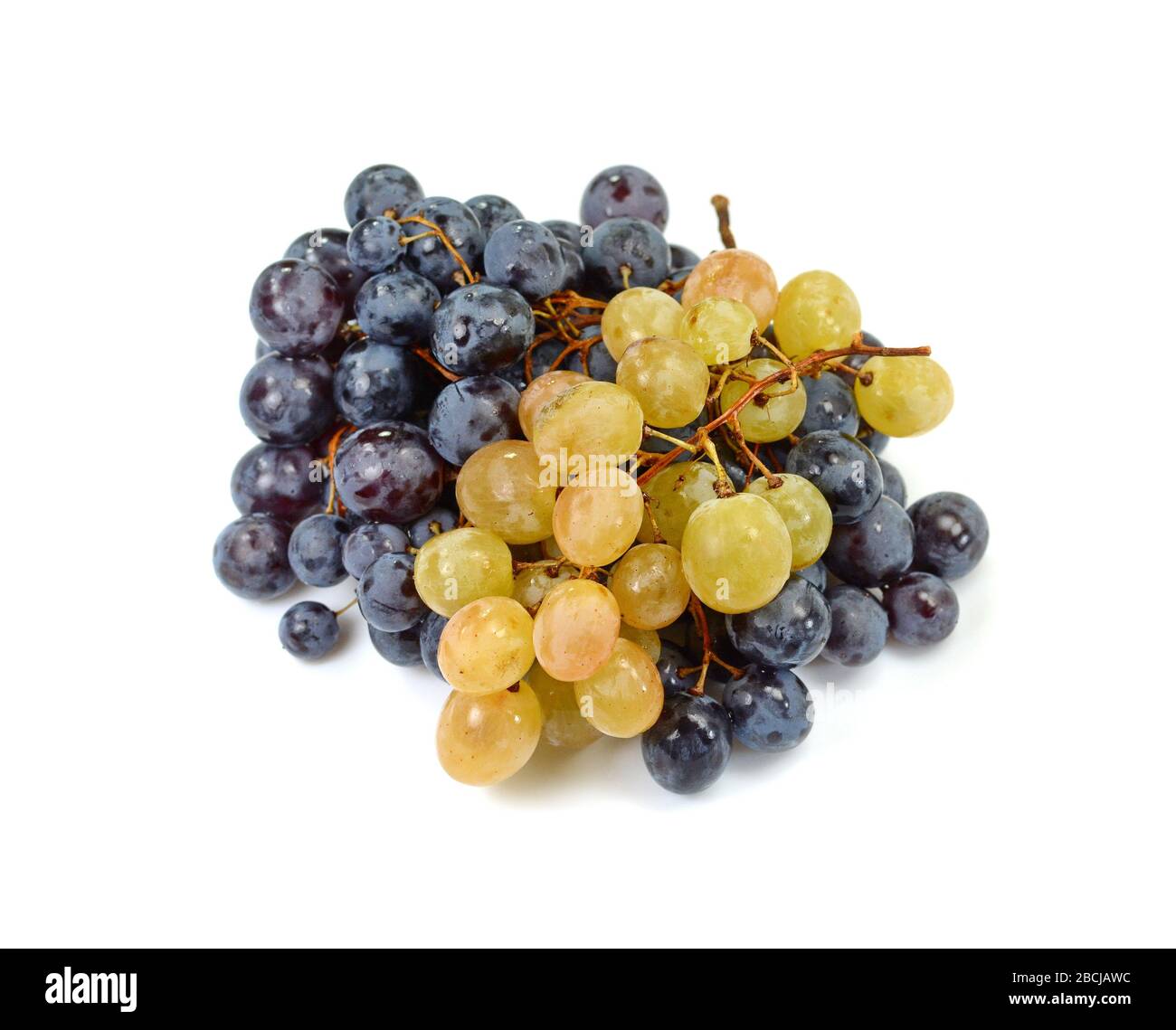 A bunch of overripe grapes isolated on white background Stock Photo - Alamy