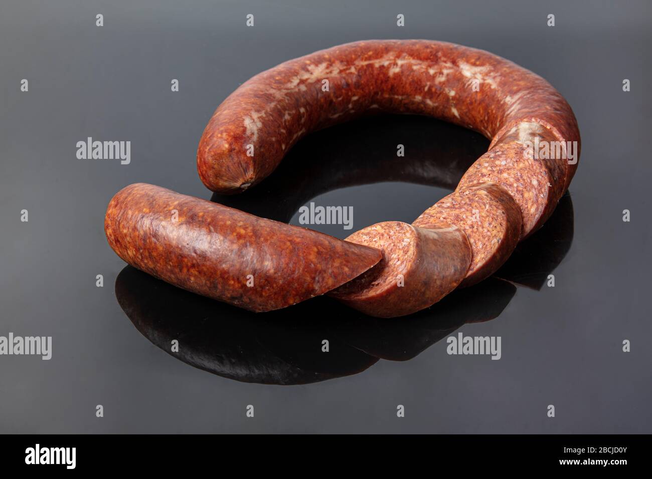 Turkish sausage kangal sucuk. Sujuk (sucuk), a dry spicy sausage ...