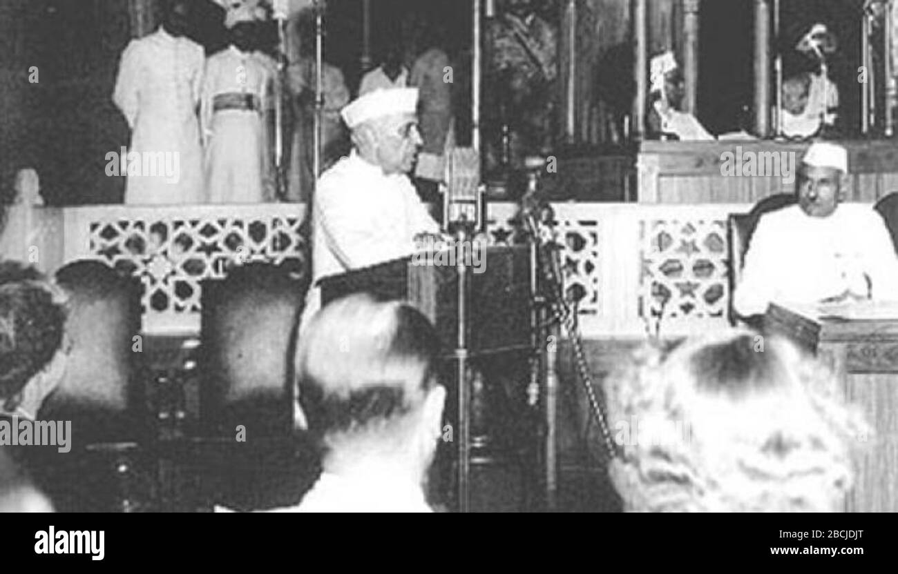 Jawaharlal nehru 1947 speech hi-res stock photography and images - Alamy