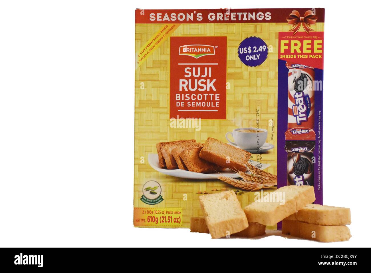 Britania suji rusk biscotte de semoule wheat big pack Stock Photo - Alamy