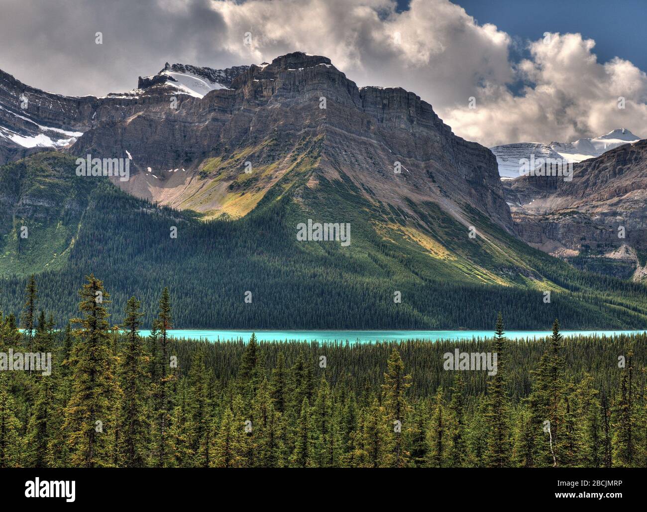 Overwhelming View To The Hector Lake At The Icefield Parkway Banff ...