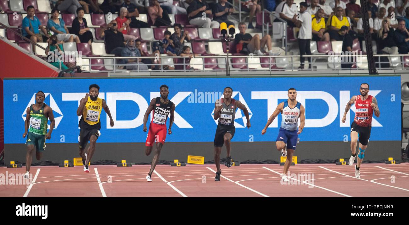 DOHA - QATAR - SEP 30: Clarence Munyai (RSA), Rasheed Dwyer (JAM ...