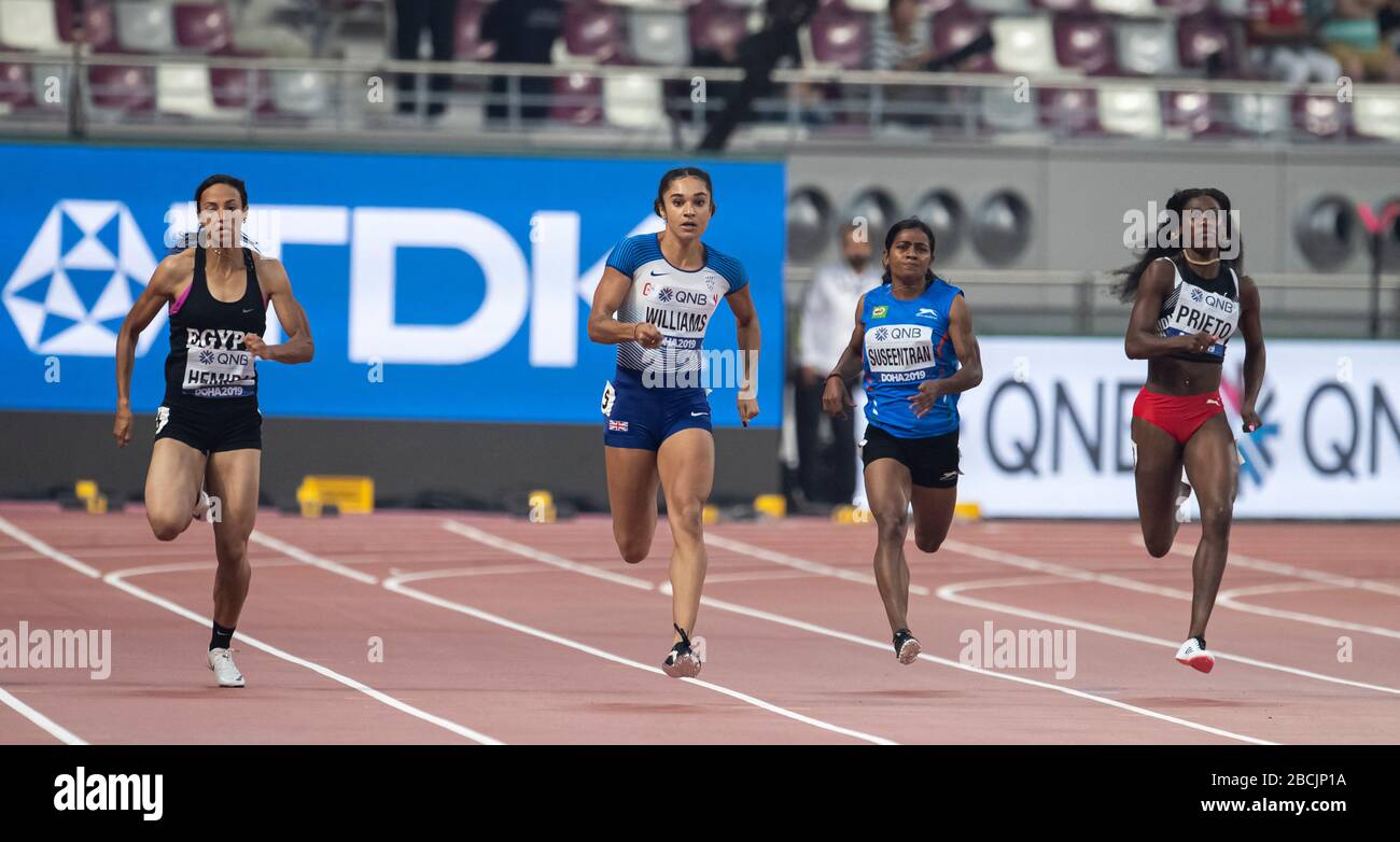 DOHA - QATAR - SEP 30: Bassant Hemida (EGY) Jodie Williams (GB&NI ...