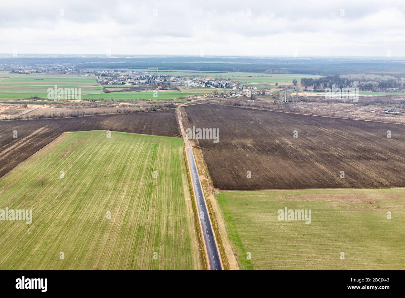 Poland aerial fields hi-res stock photography and images - Alamy