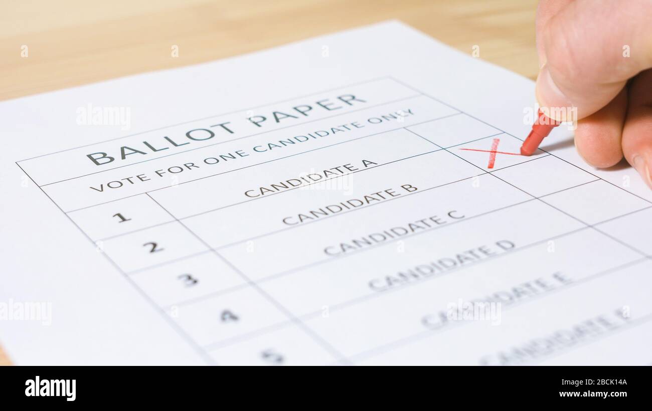Ballot paper usa hi-res stock photography and images - Alamy
